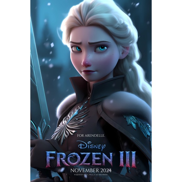 PosterGifts185 | Art | Frozen 3 Elsa Character Movie Poster | Poshmark